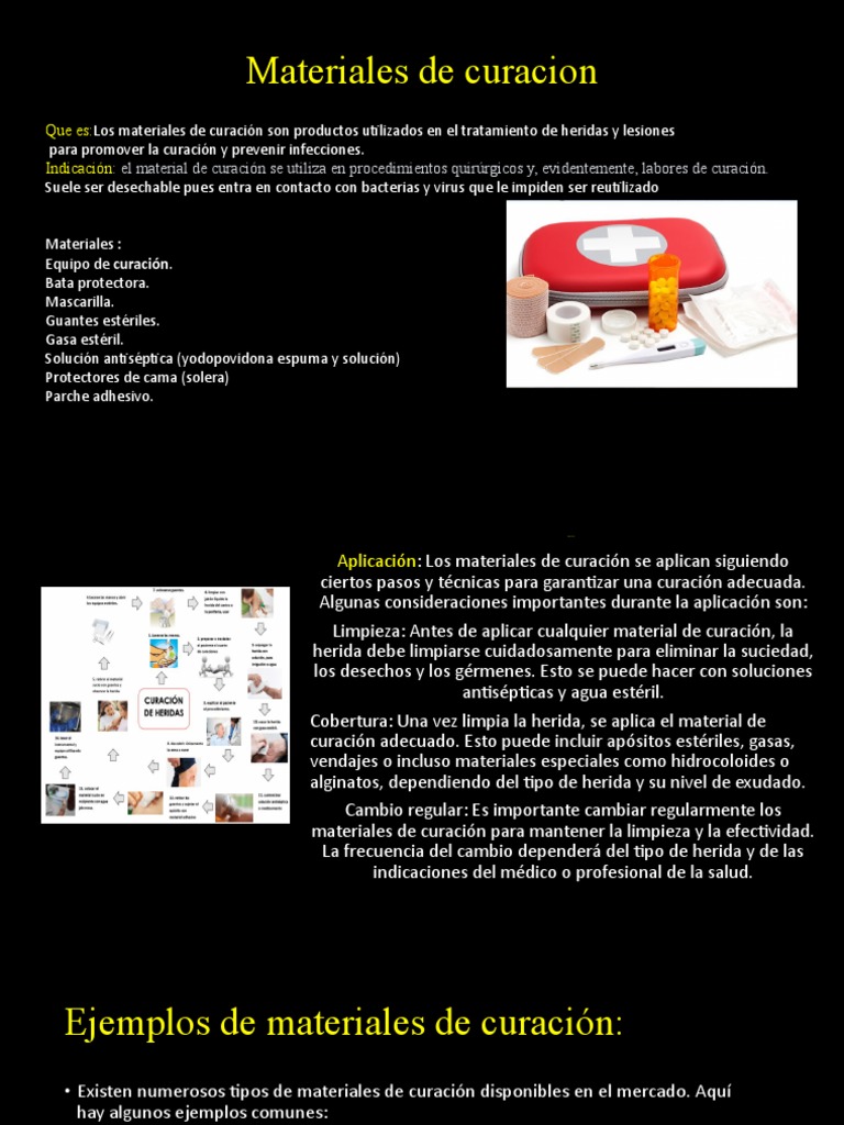 Materiales y equipo para curación de heridas | PDF