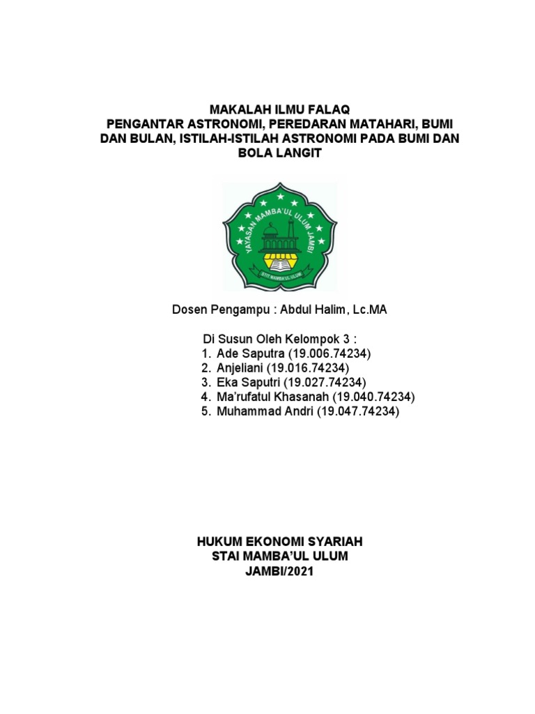 Ilmu Falaq Kel 3 | PDF Ilmu Falaq Kel 3 | PDF