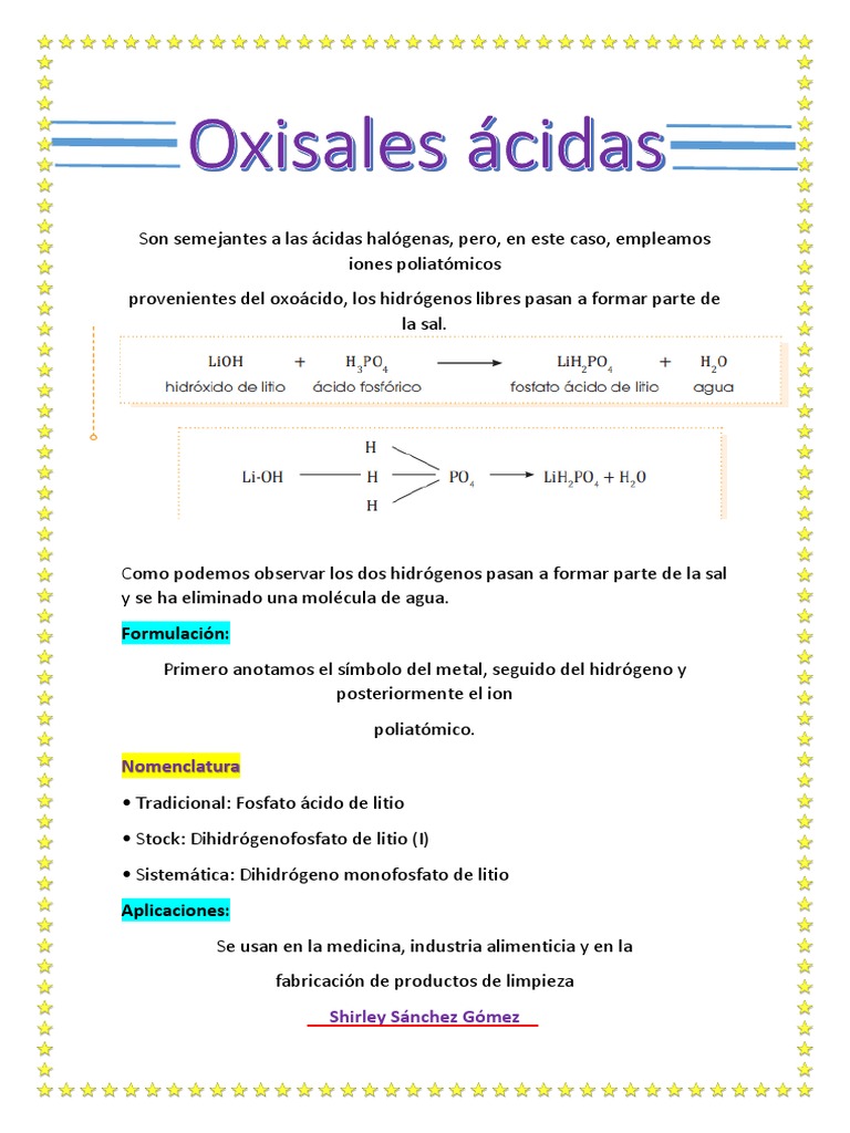 Oxisales Ácidas | PDF