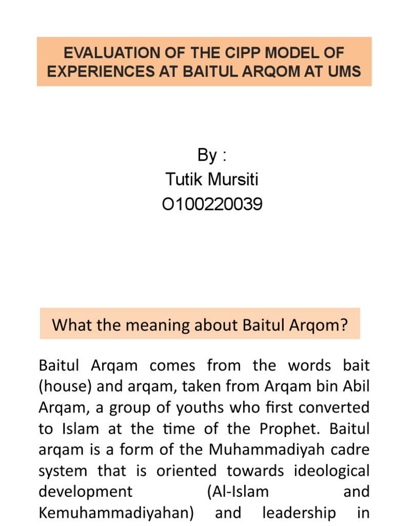 Presentation Evaluation of The Cipp Model | PDF | Evaluation | Cognition