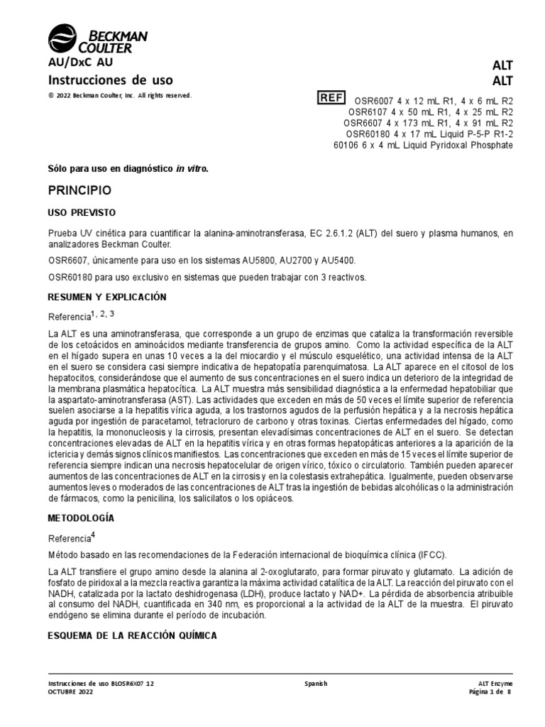 Guía de Uso de Prueba ALT | PDF | Química