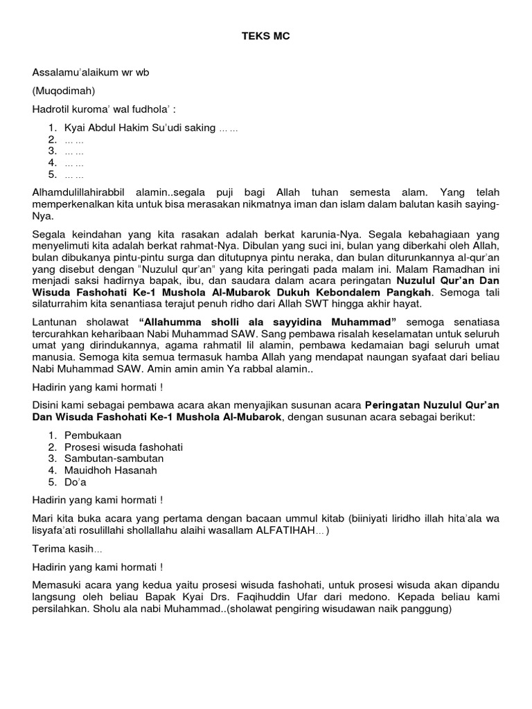 Teks MC | PDF