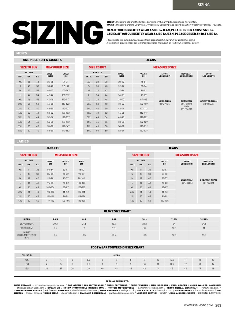 Eng RST Size All | PDF | Waist | Fashion