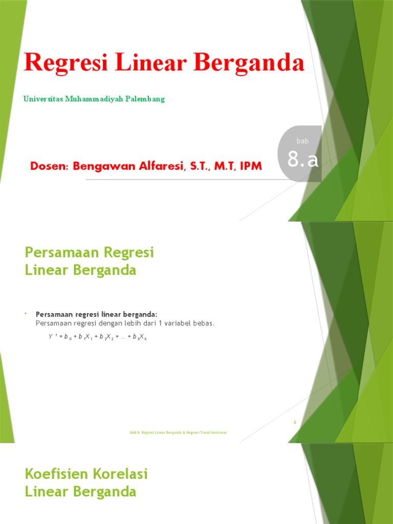 Panduan Regresi Linear Berganda | PDF
