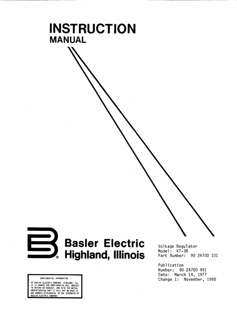 Basler kt3b Manual | PDF