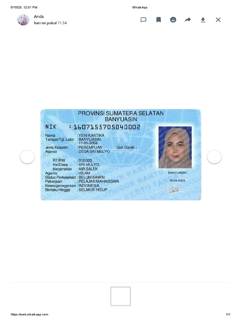 KTP dan Foto Identitas Wanita | PDF