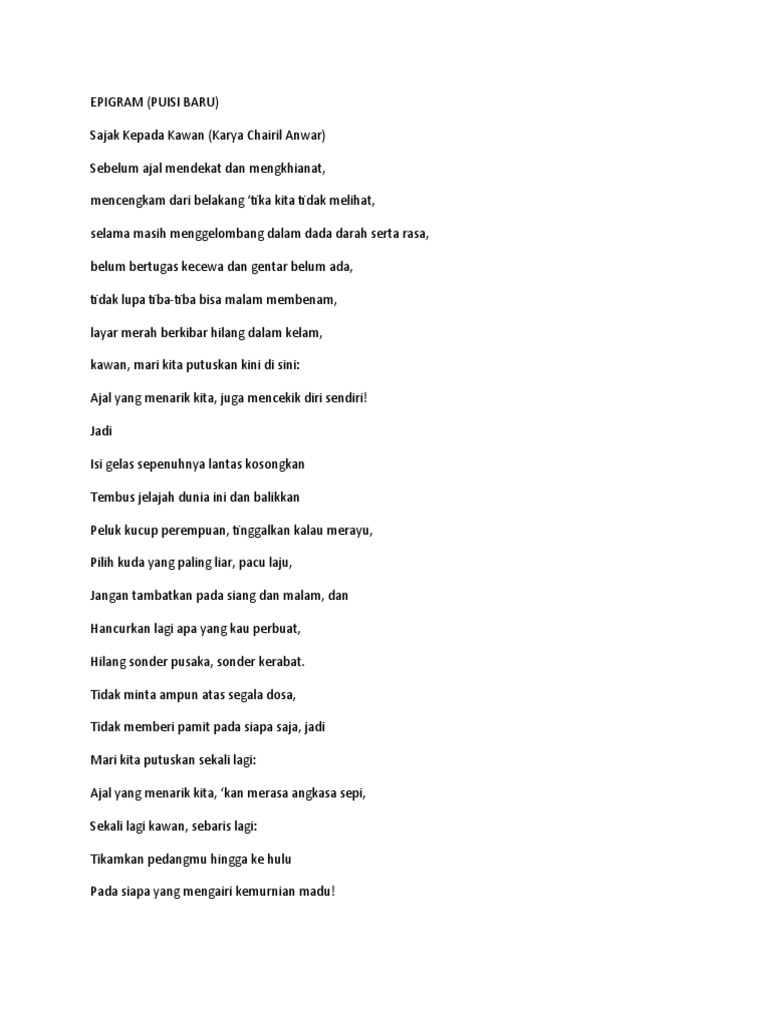 Jenis Jenis Puisi | PDF