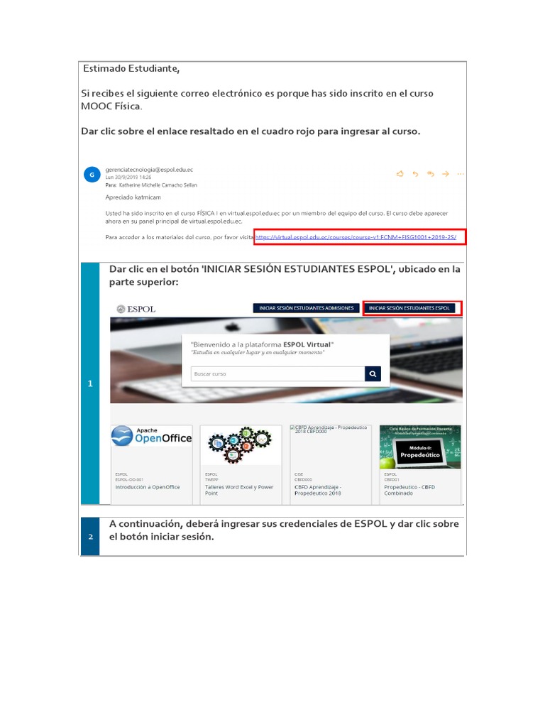 Intructivo para Mooc-1 | PDF