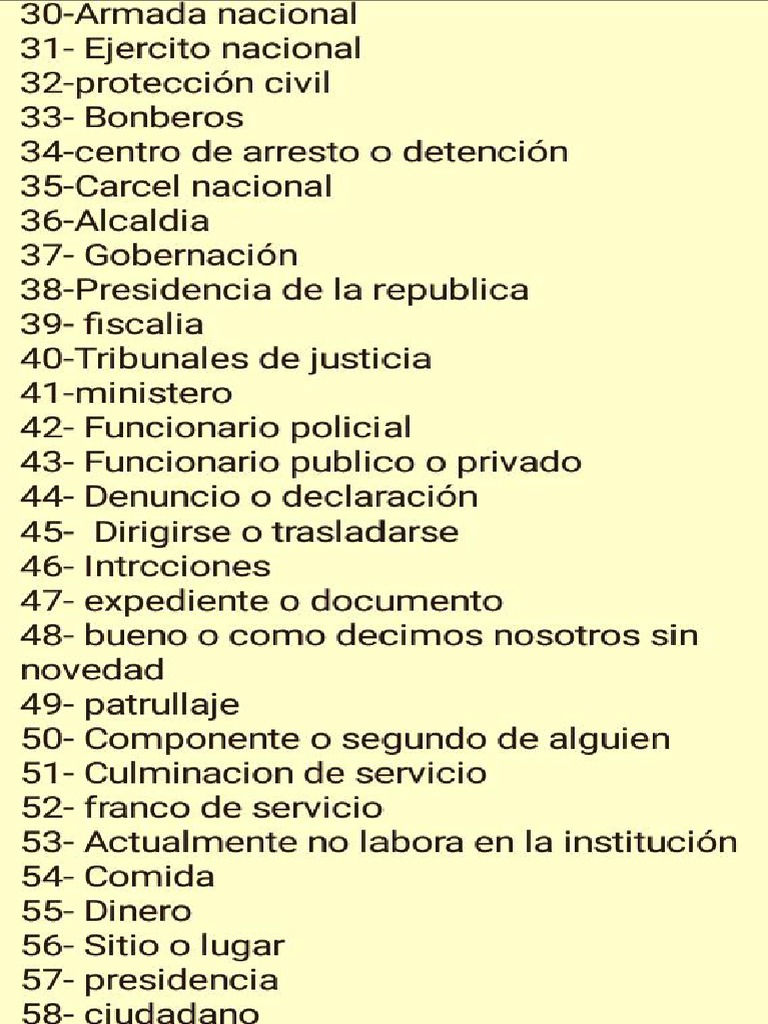 Claves Policiales Del 30 Al 58 | PDF