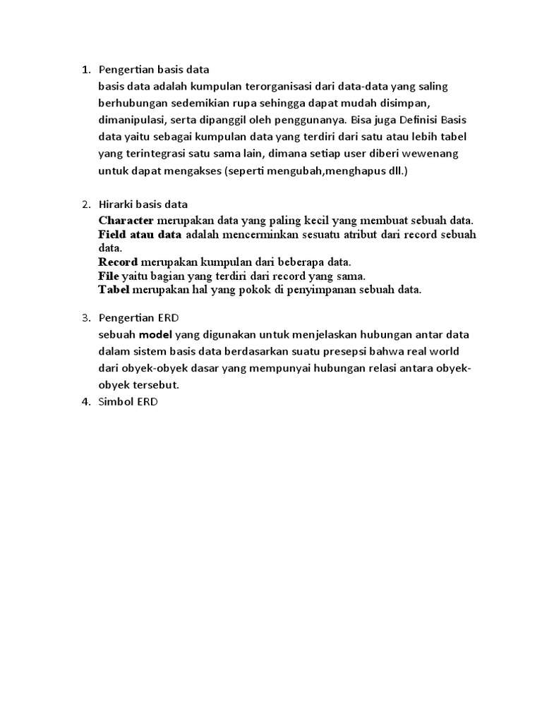 Pengertian Basis Data | PDF | Komputer Pengertian Basis Data | PDF | Komputer