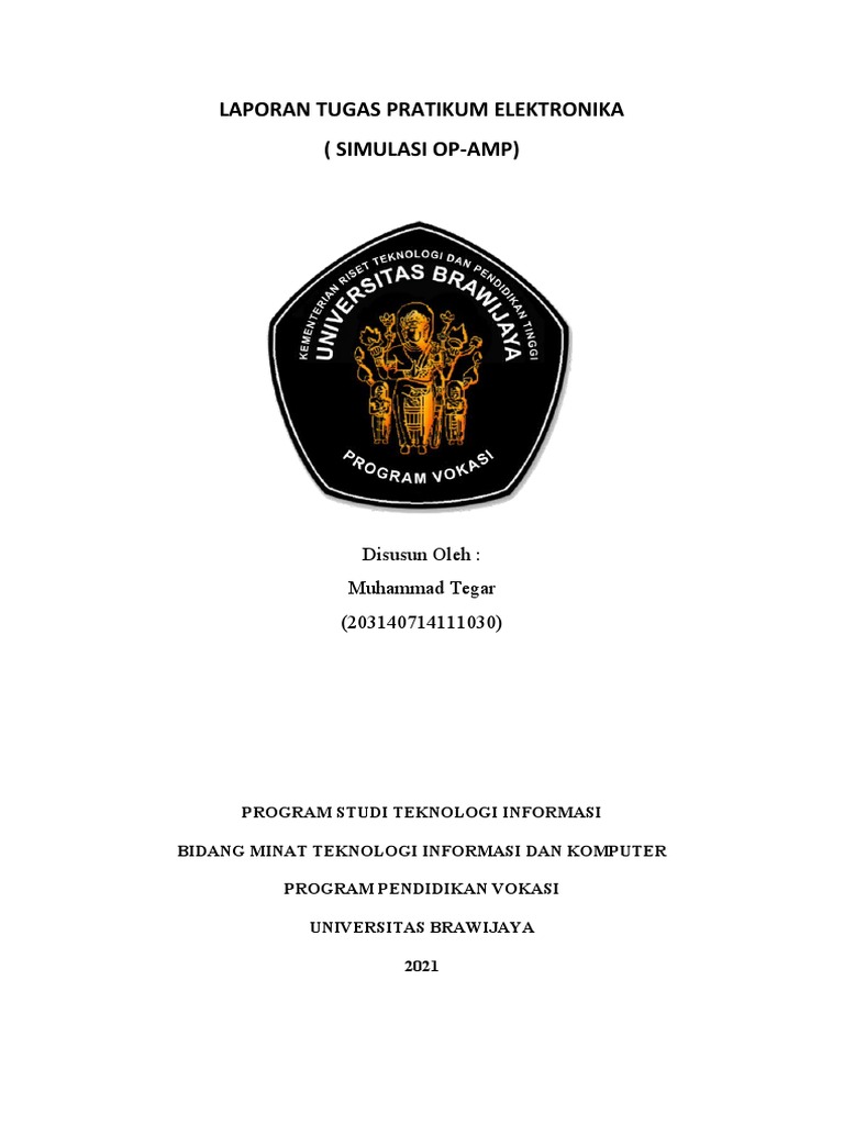 Laporan Praktikum Op-Amp Muhammad Tegar | PDF | Teknologi & Rekayasa
