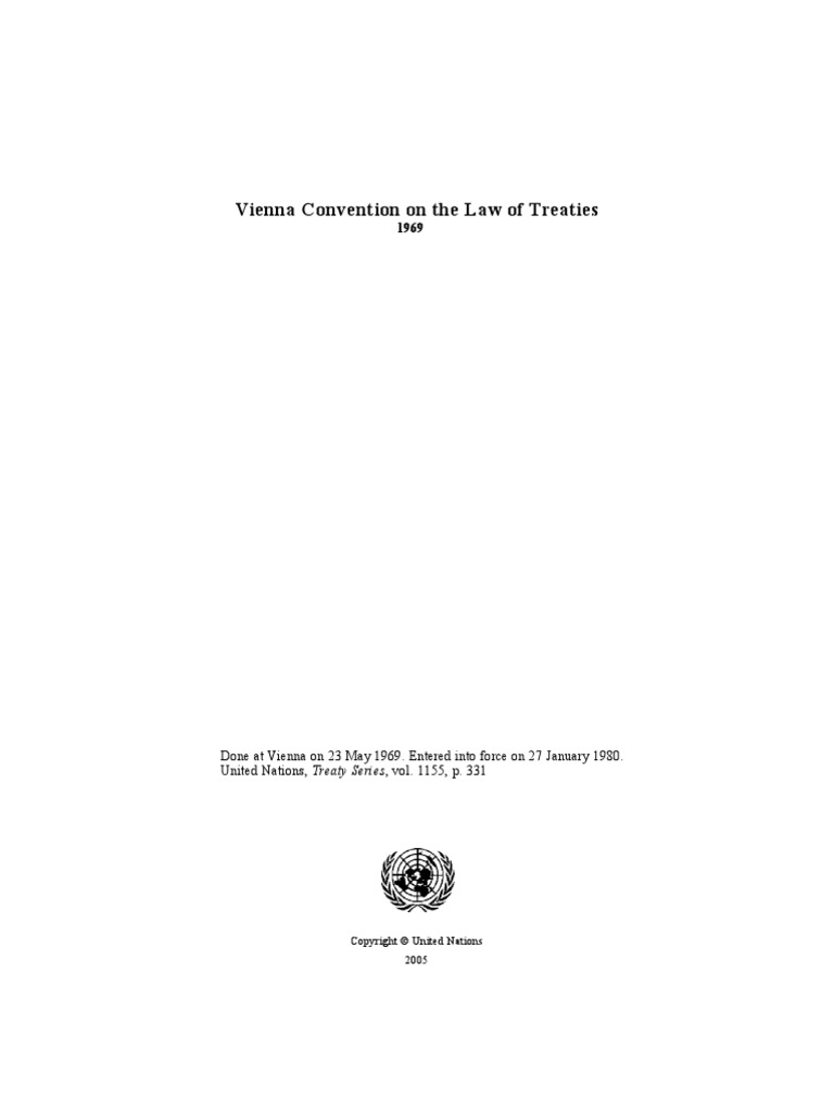 Vienna Convention on Treaties 1969 | PDF | Treaty | Ratification