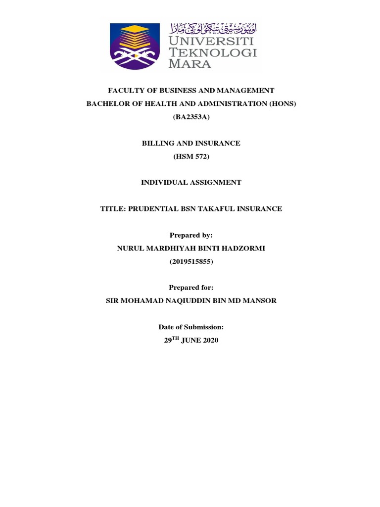 Sample Pair Assignment 2 | PDF | Insurance | Islamic Banking And Finance