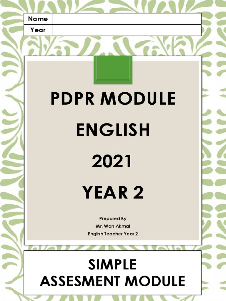 English Module PDPR Year 2 (Simple Assesment Listening) | PDF | Art | Science & Mathematics