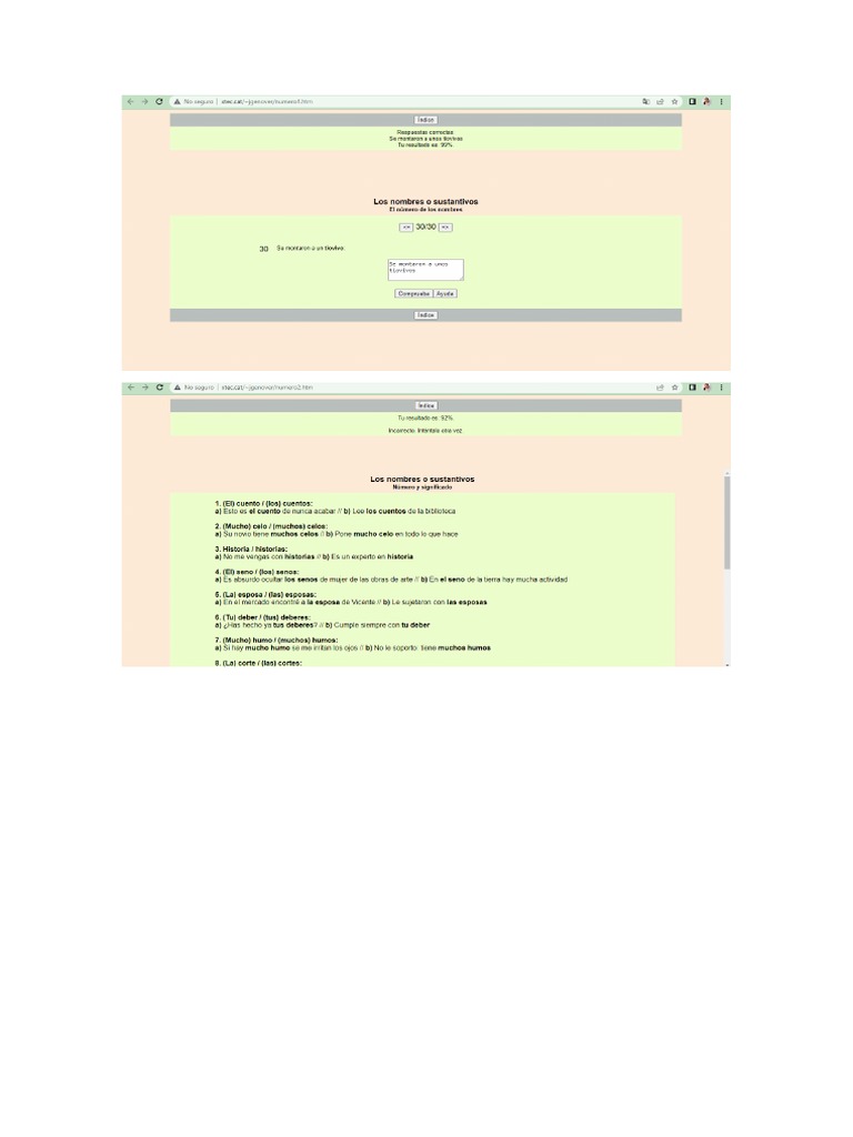 Ejercicios de Gramática 2 | PDF