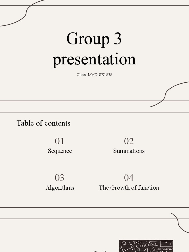 Math Presentation | PDF | Summation | Applied Mathematics