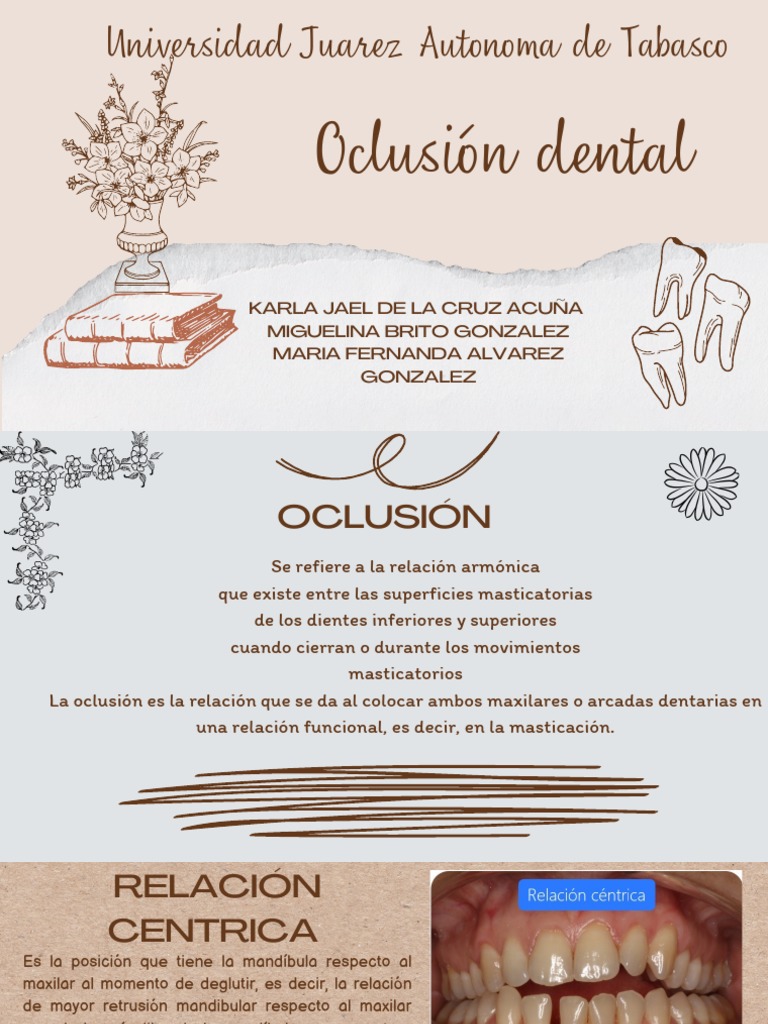 Oclusión Dental. Anatomia | PDF | Boca | Anatomia dental