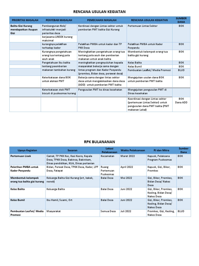 Rencana Usulan Kegiatan | PDF