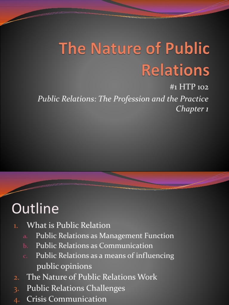 The Nature of Public Relations | PDF | Public Relations | Communication