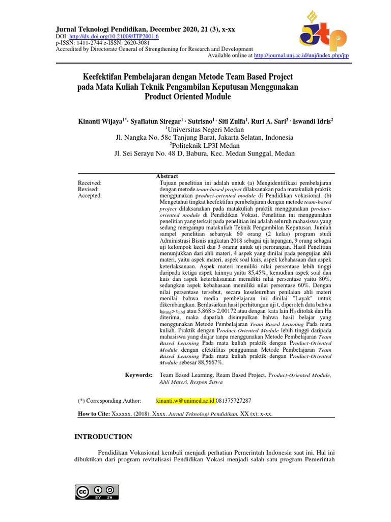 Jurnal Teknologi Pendidikan KW | PDF