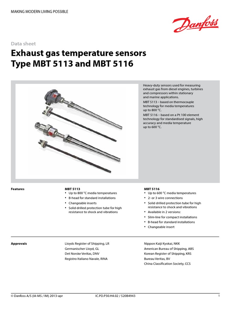 Exhaust_gas_temperature_sensors_Type_MBT_5113_and_MBT_5116 | PDF