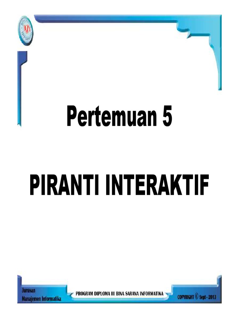 Piranti Interaktif dalam IMK | PDF