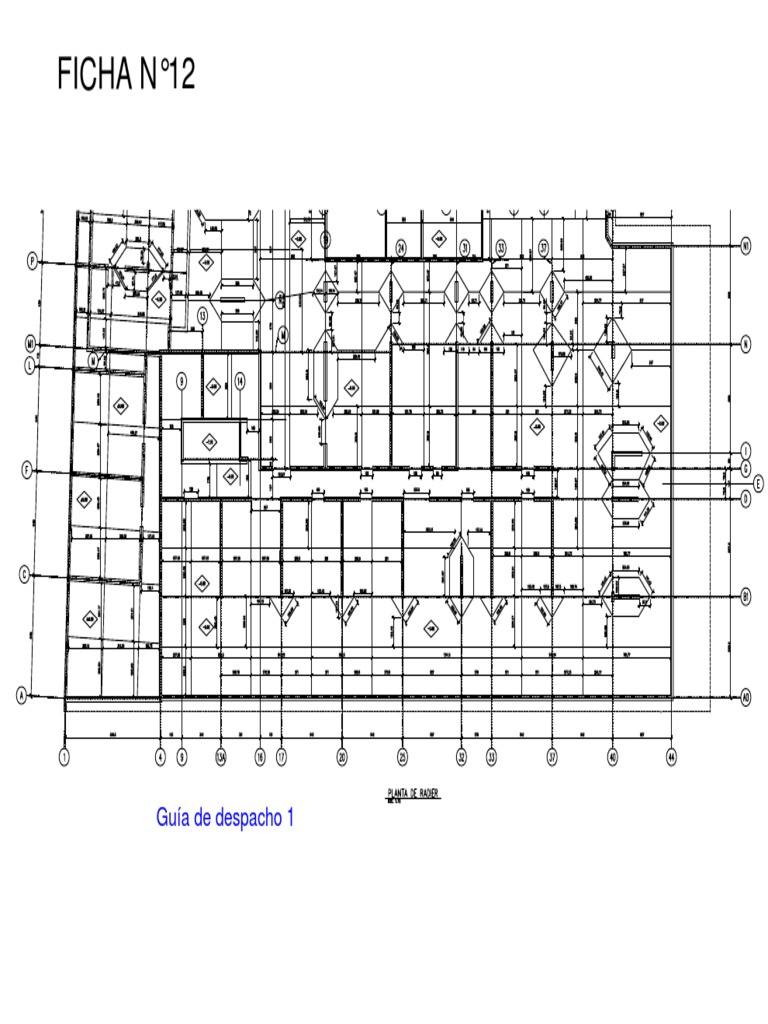 Ficha 12 - Detalle de Corte en Radier 2-2 | PDF