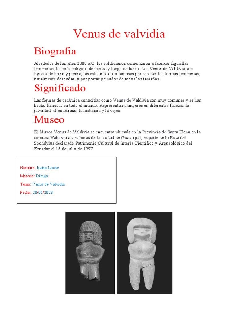 Venus de Valvidia | PDF