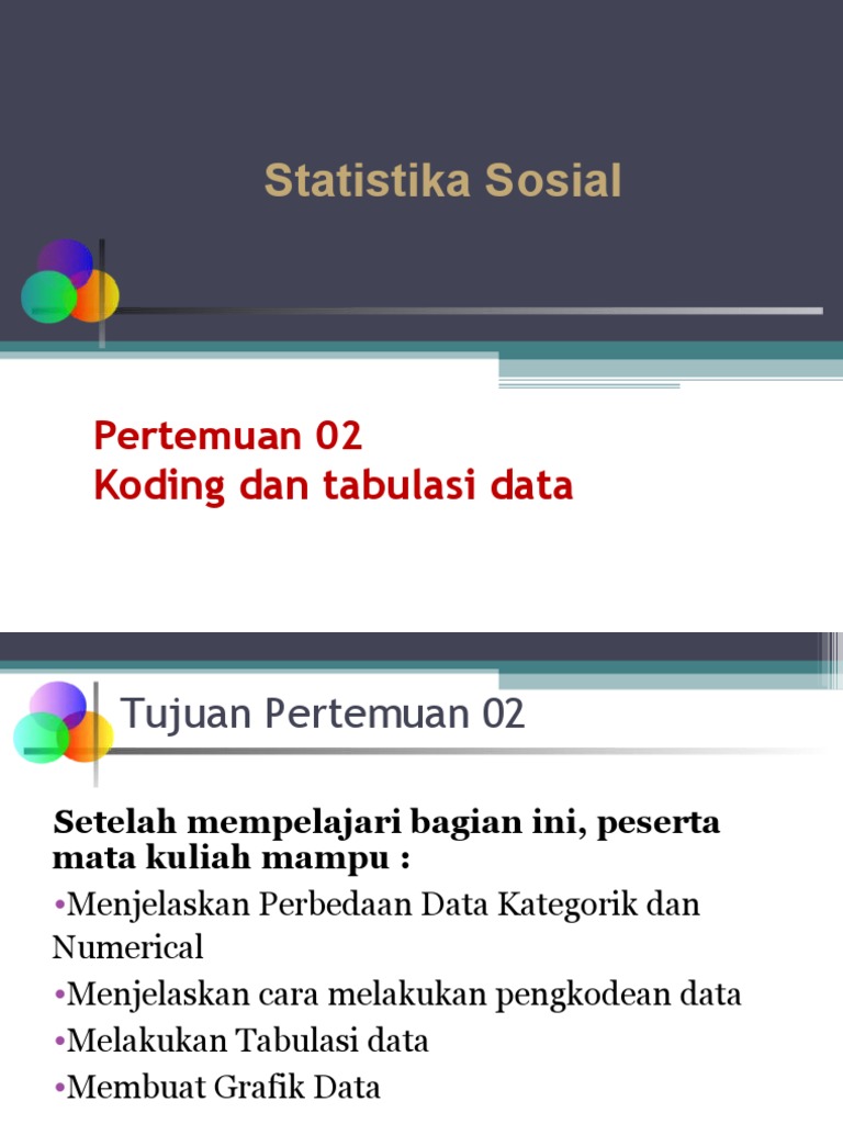 Koding dan Tabulasi Data Statistika | PDF