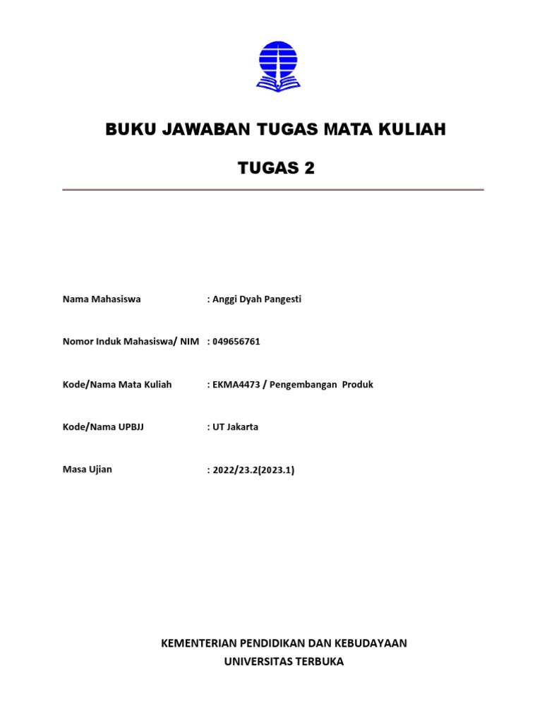 Anggi Dyah Pangesti - EKMA4473 - Pengembangan Produk - tmk2 | PDF | Karier & Perkembangan