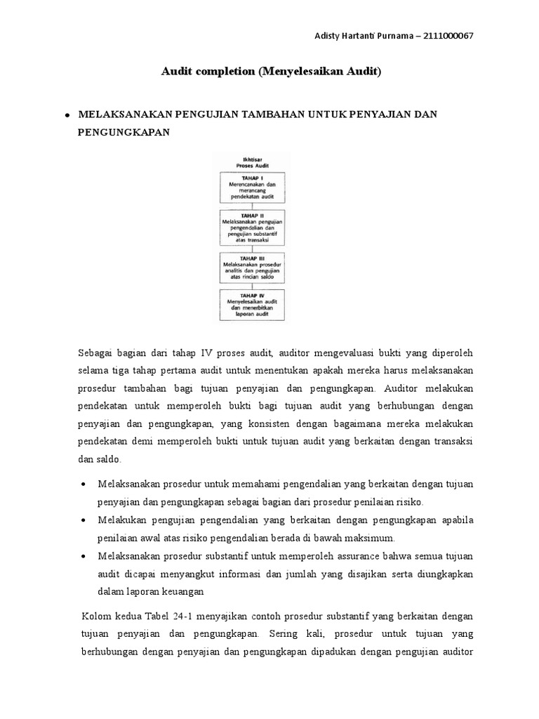 Audit Completion | PDF