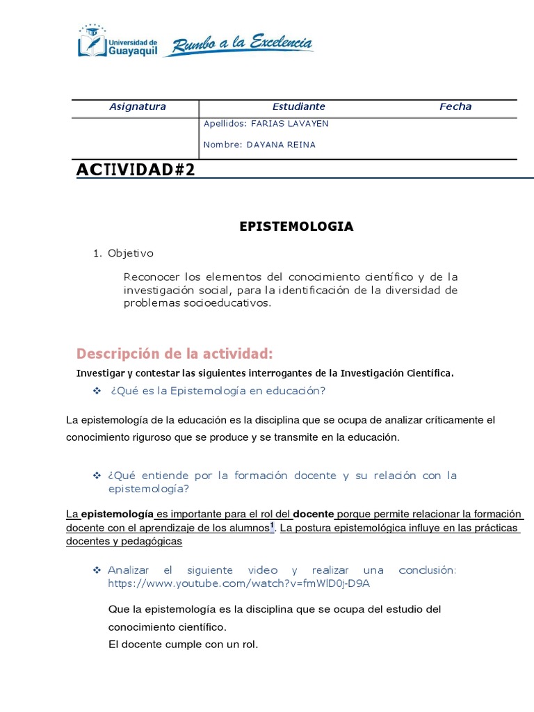 ACT#2 Epistemologia | PDF