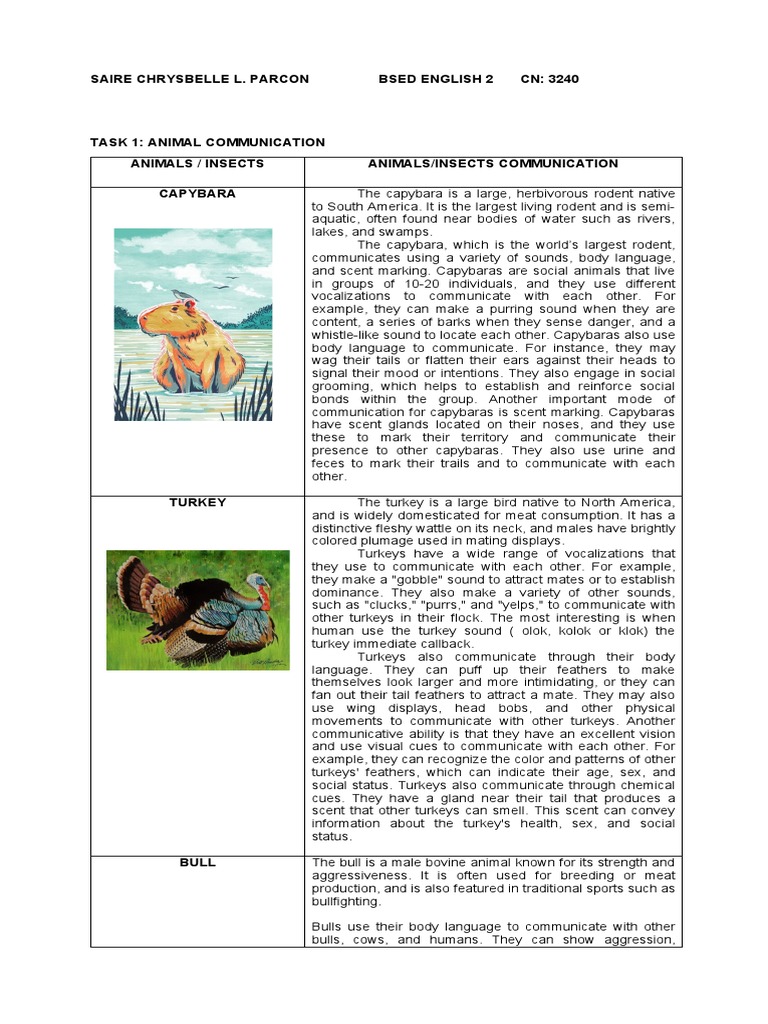 Animal Communication - Parcon | PDF | Communication | Pheromone