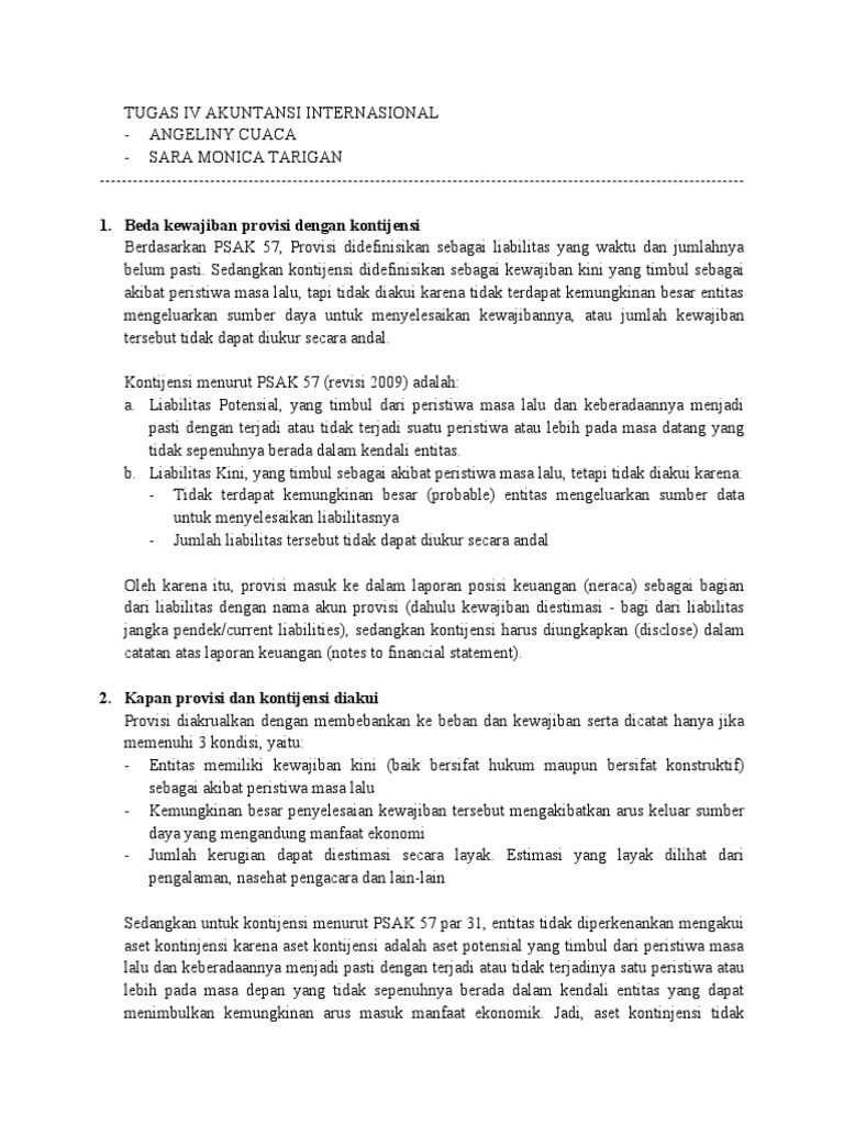(IFRS) Tugas IV - Angeliny, Sara | PDF