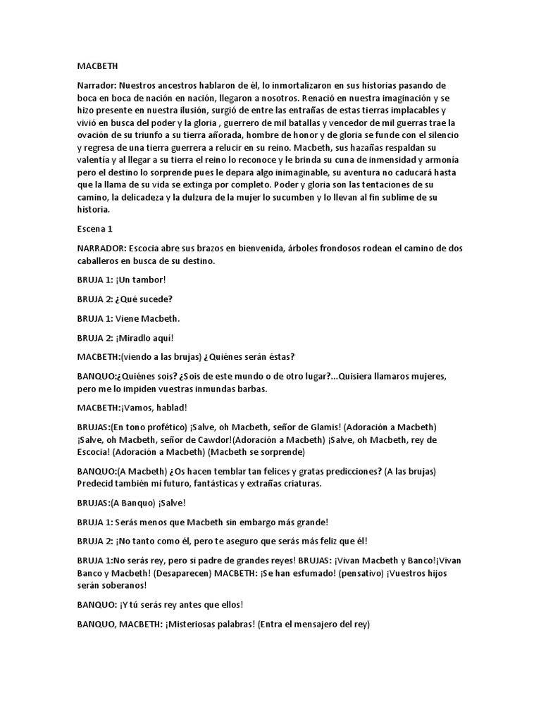 Macbeth | PDF | Macbeth