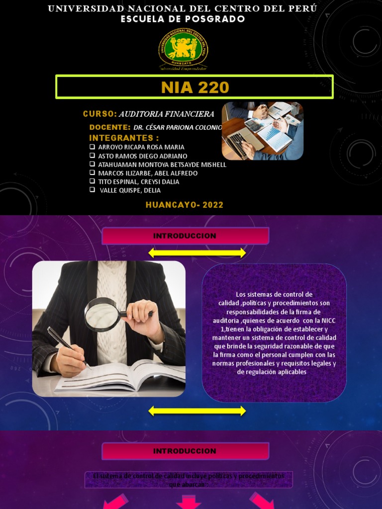NIA 220 Trabajo Final | PDF | Auditoría