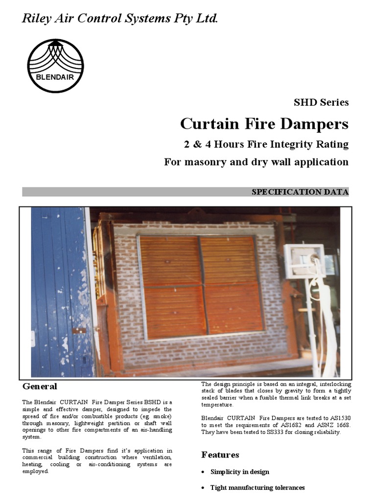 1 Curtain FD | PDF | Duct (Flow) | Engineering Tolerance