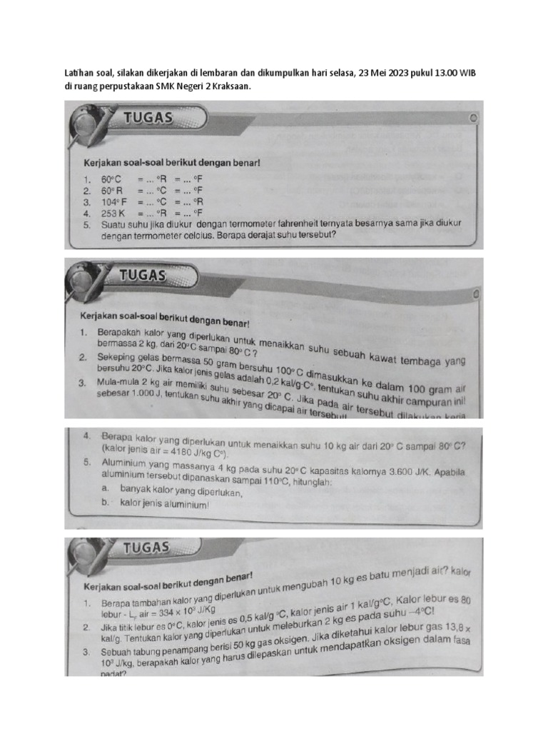 Latihan Soal Fisika UAS Genap 2023 | PDF