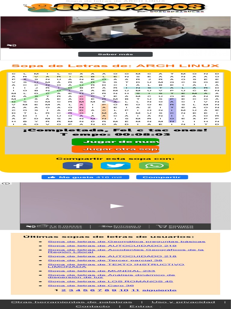 Sopa de Letras de Arch Linux | PDF | Informática | Software