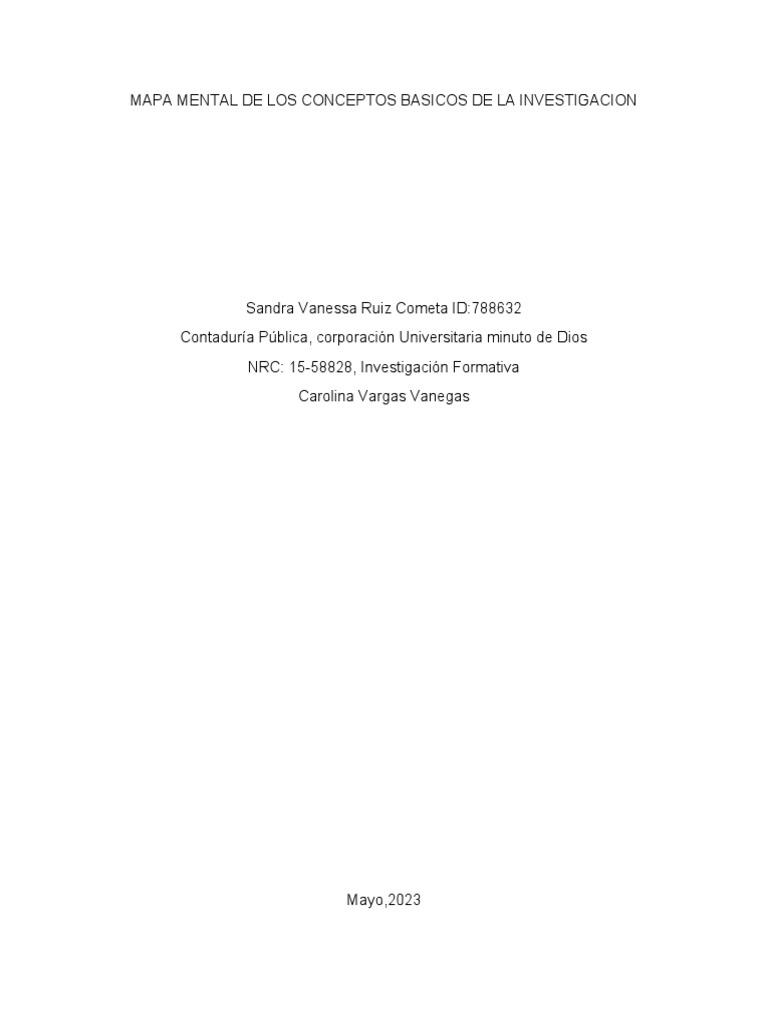 Mapa Mental de Los Conceptos Basicos de La Investigacion | PDF