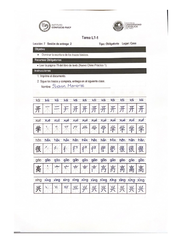 Tarea L7-1 (Plana Completa), Gramática L7-1 (Ejercicio 1) | PDF