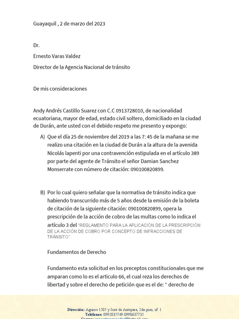 Prescripción de Multa de Tránsito | PDF | Gobierno | Justicia