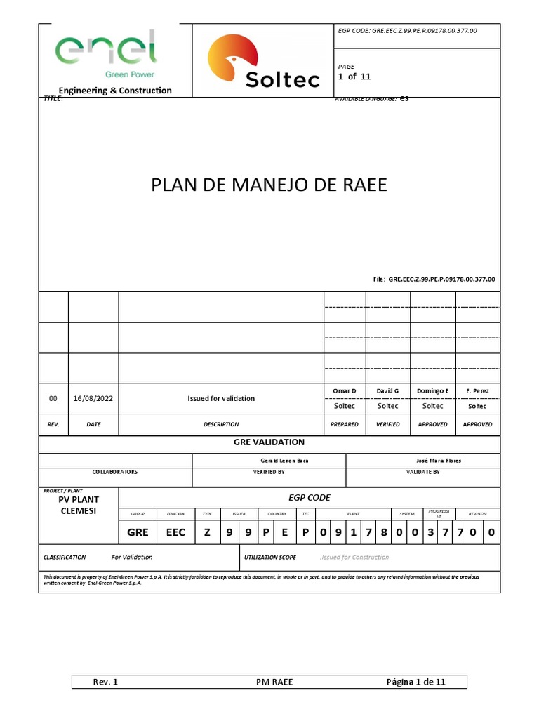 Plan de Manejo de RAEE en Clemesí | PDF | Residuos | Entorno natural