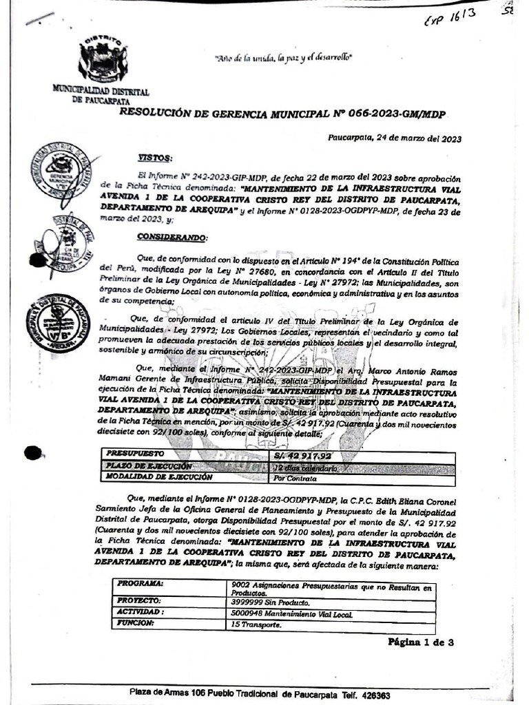 Resolucion 066-2023 | PDF