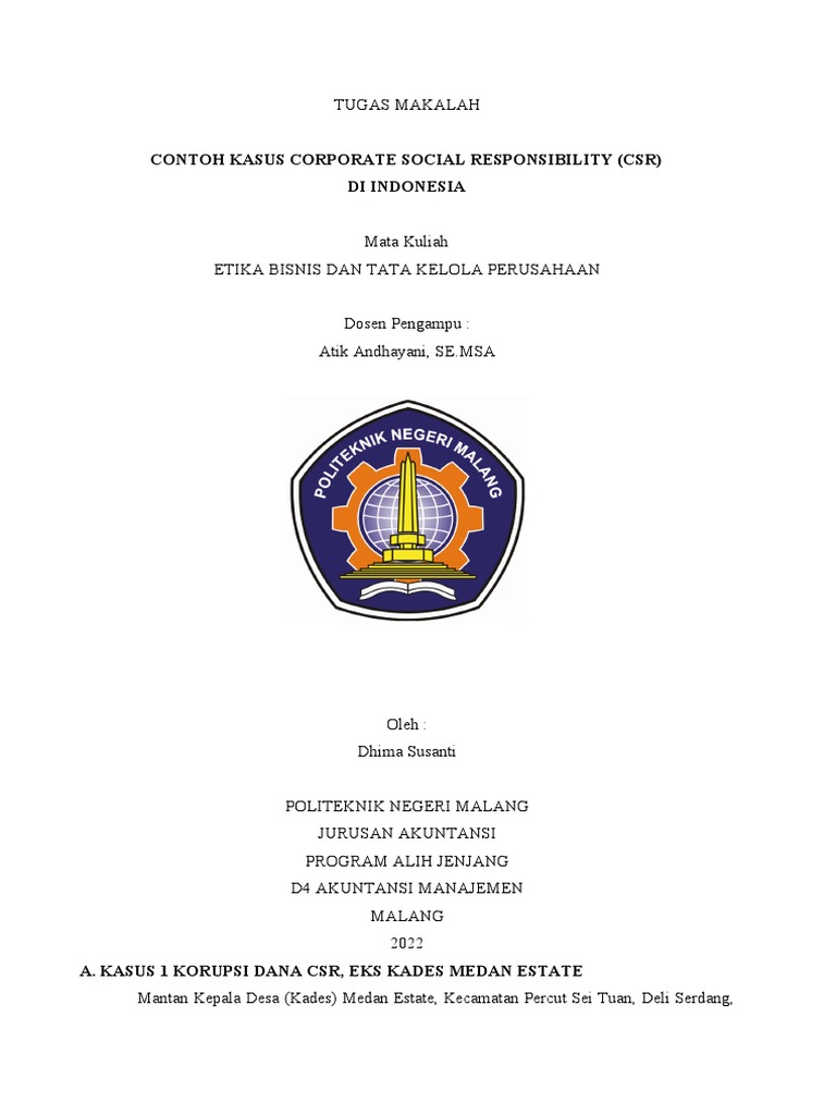 Kasus Csr Di Indonesia Pdf