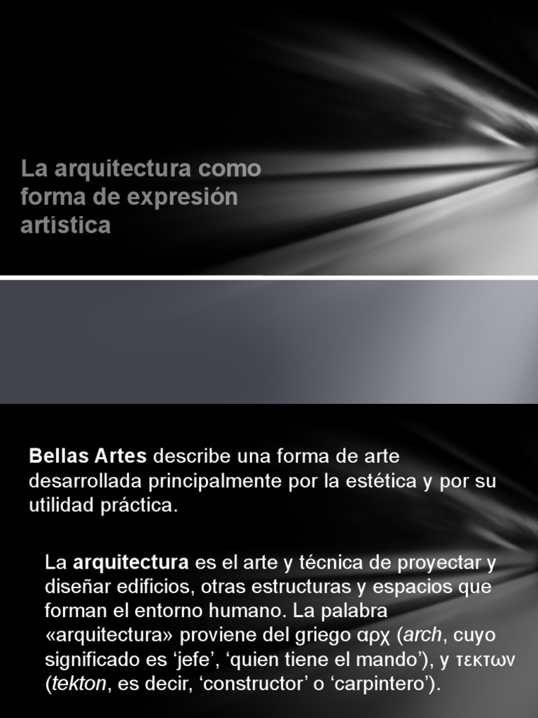 La Arquitectura Como Forma de Expresión Artística | PDF | Las artes ...