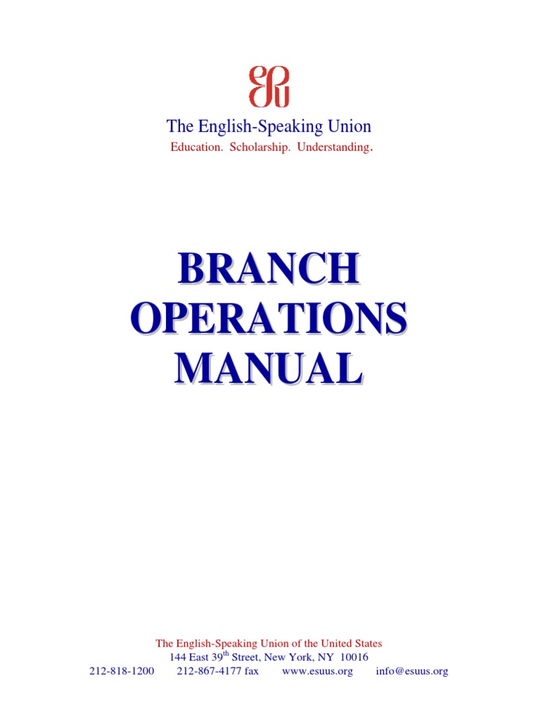 Branch Operations Manual Overview | PDF | Fundraising