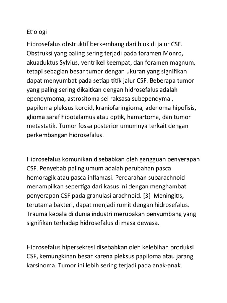HIDROSIFALUS | PDF | Kesehatan Holistik | Sains & Matematika