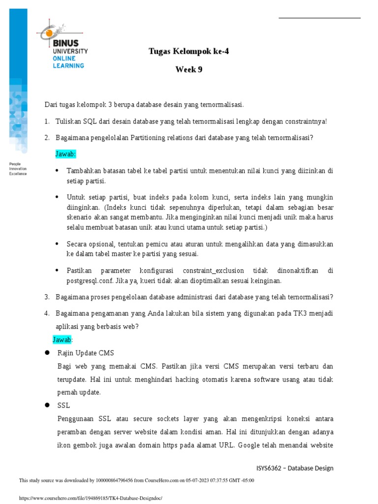TK4 Database Design | PDF