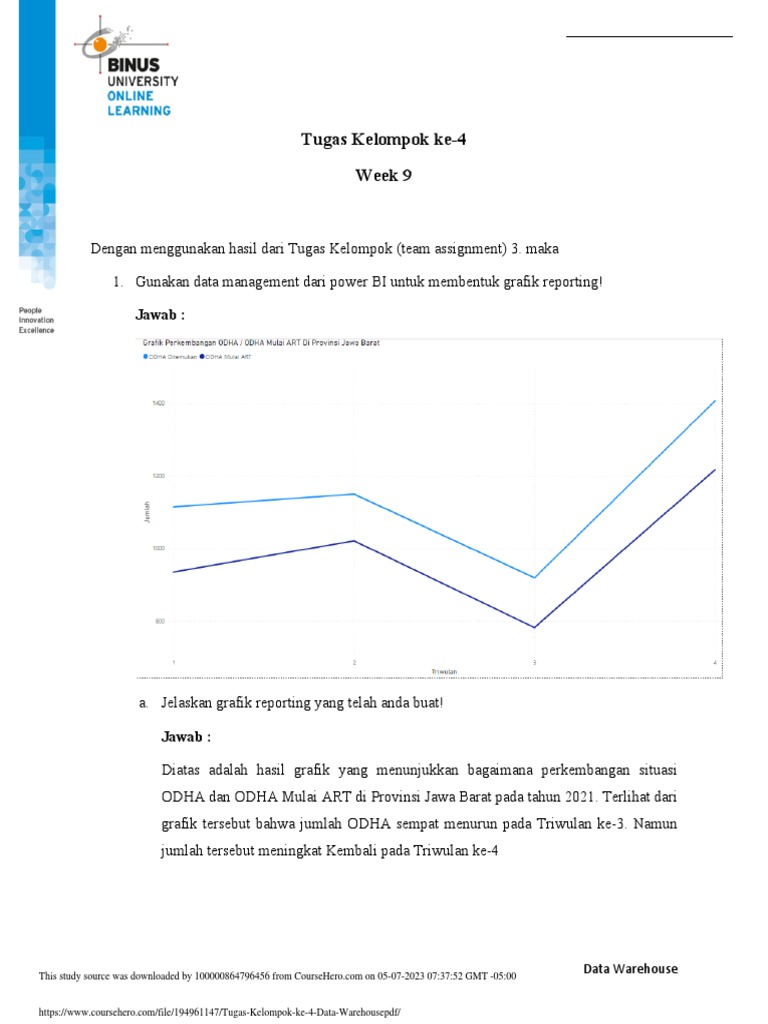 Tugas Kelompok Ke 4 Data Warehouse PDF | PDF